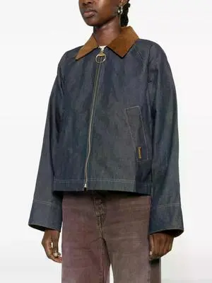 Barbour Freckleton Zip-fastening Jacket With Contrast Collar - Blue