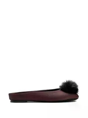 SIMONMILLER Riad Mules With Pom-pom Detail - Brown
