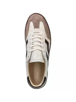 Gant Striped Suede And Leather Lace-up Sneakers