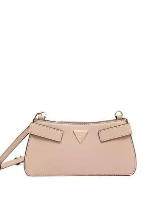 Guess Serenova Triangle-logo Crossbody Bag - Neutrals