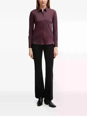MOS MOSH Burgundy Button-down Shirt With Pointed Collar - Red