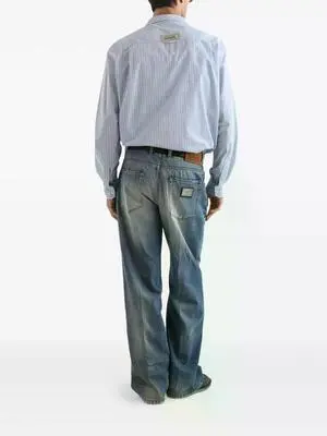 Dolce & Gabbana Martini Striped Cotton Shirt