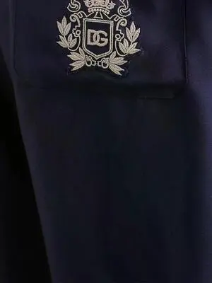Dolce & Gabbana Drawstring Shorts With Embroidered Detail - Blue