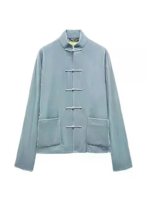 Shanghai Tang Denim Pocket Jacket - Blue