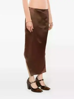 Givenchy High-low Hem Satin Skirt