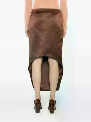 Givenchy High-low Hem Satin Skirt