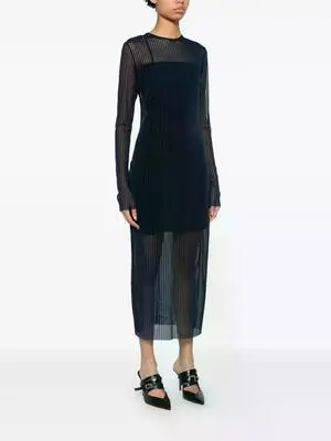 Givenchy Polka-dot Mesh Midi Dress