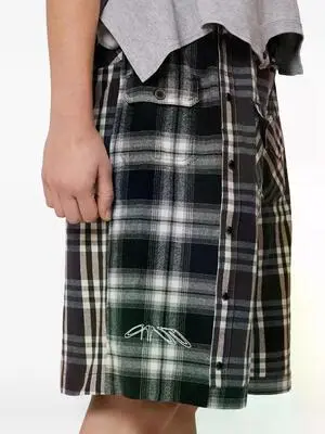GINA CORRIERI Check Pattern Shorts