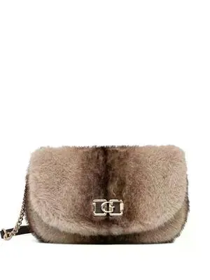 Guess Logo Chain Satchel - Neutrals