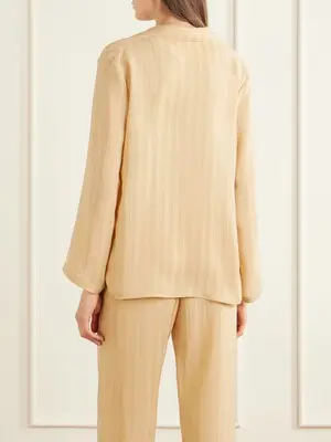 Saint Laurent Striped Silk-jacquard Shirt