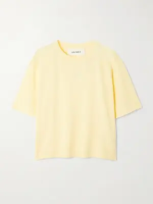 LISA YANG Rubie Cotton And Cashmere-blend T-shirt - Yellow