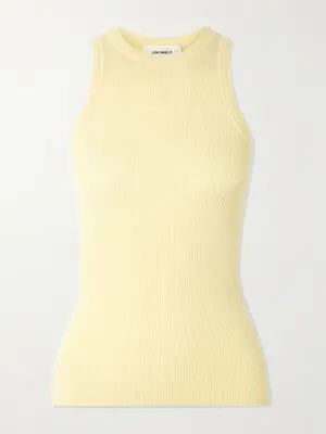 LISA YANG Amya Ribbed Cotton And Cashmere-blend Tank