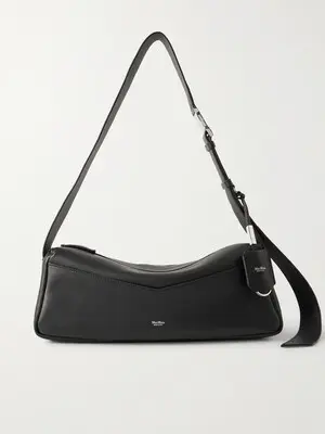 Max Mara Skippers Textured-leather Shoulder Bag - Black