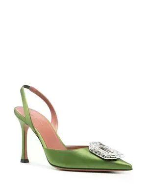 Amina Muaddi Camelia Crystal-buckle Pumps