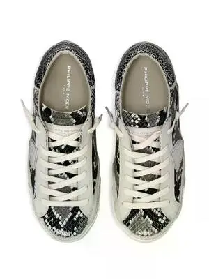 Philippe Model Prsx Animal-print Sneakers - Grey