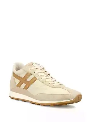 Hogan Athletic Sneakers With Suede Panelling - Neutrals