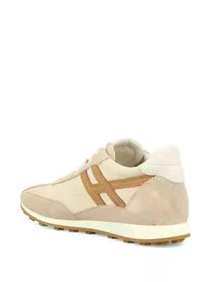 Hogan Athletic Sneakers With Suede Panelling - Neutrals