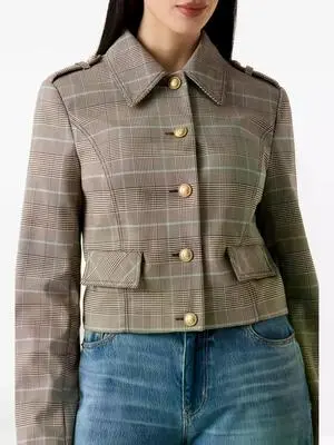 Guess Checked Cropped Jacket