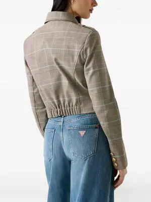 Guess Checked Cropped Jacket