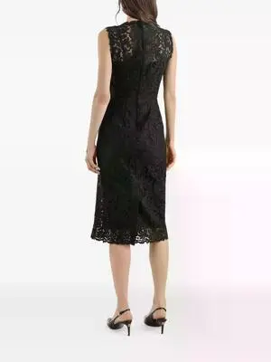 Dolce & Gabbana Lace Sleeveless Midi Dress - Black