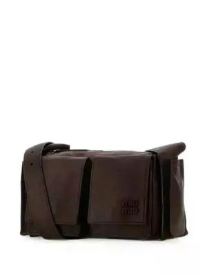 Miu Miu Utilitaire Leather Shoulder Bag - Brown