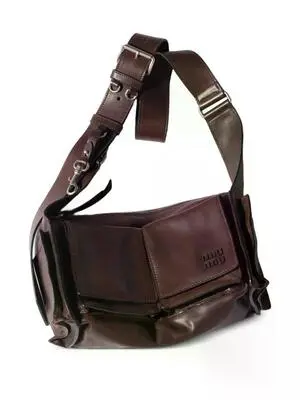 Miu Miu Utilitarian Leather Shoulder Bag