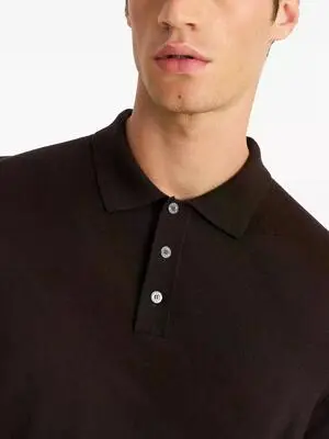 Pringle Of Scotland Polo-collar Merino Wool Sweater - Brown