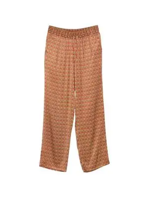 Drole De Monsieur Paisley Pattern Wide Leg Trousers