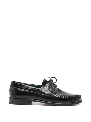 VINNY'S Millo Two-tone Lace-up Boat Shoes