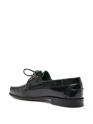 VINNY'S Millo Two-tone Lace-up Boat Shoes