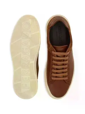 FERRAGAMO Embroidered Panelled Sneakers