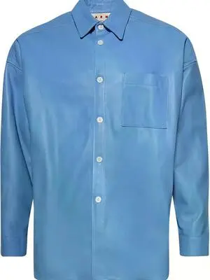 Marni Leather Shirt - Blue