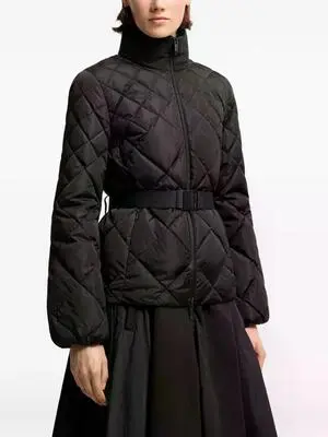 Moncler Diamond-quilted Belted Jacket