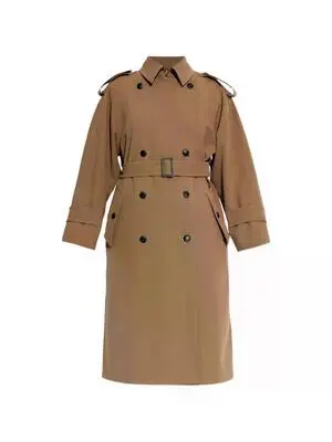 Max Mara Buttoned Belted Trench Coat - Neutrals