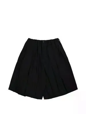Yohji Yamamoto Pleated Tailored Shorts - Black