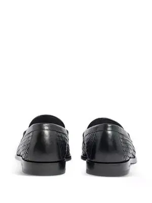Dsquared2 Neoclassic Woven Leather Loafers - Black