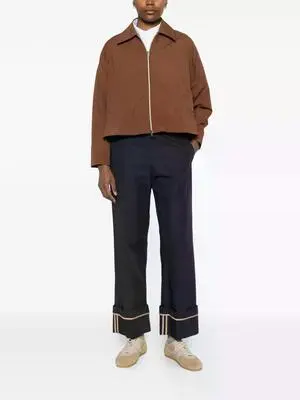 Herno Cuffed Flared Trousers - Blue