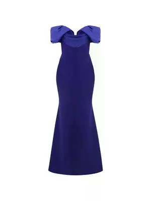 RHEA COSTA Off-shoulder Maxi Dress - Blue