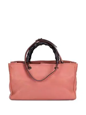 Gucci Bamboo Handle Leather Tote Bag