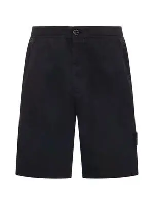 Stone Island Cotton Linen Canvas Shorts