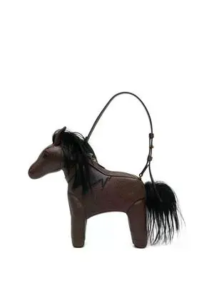 Thom Browne Horse-appliqué Shoulder Bag - Brown
