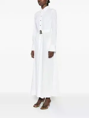 BLUGIRL Belted Collared Maxi Dress