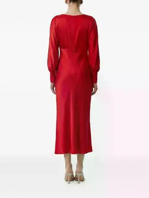 FRAMBOISE Long Sleeve Fitted Waist Dress