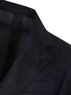 LARDINI Single-breasted Wool Blazer - Blue