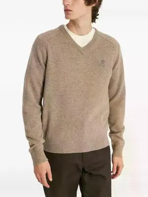 Pringle Of Scotland Lambswool V-neck Sweater - Neutrals