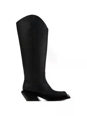 Camper Square Toe Leather Knee-high Boots