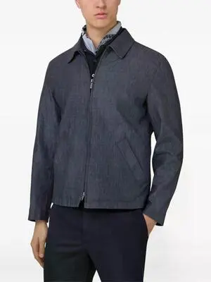 Boggi Milano Two-layer Technical Linen Bomber Jacket