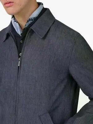 Boggi Milano Two-layer Technical Linen Bomber Jacket