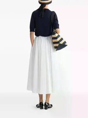 PATOU Short-sleeved Bow Detail Top