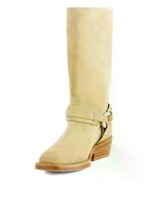 Rabanne Xl Link Biker Boots - Neutrals